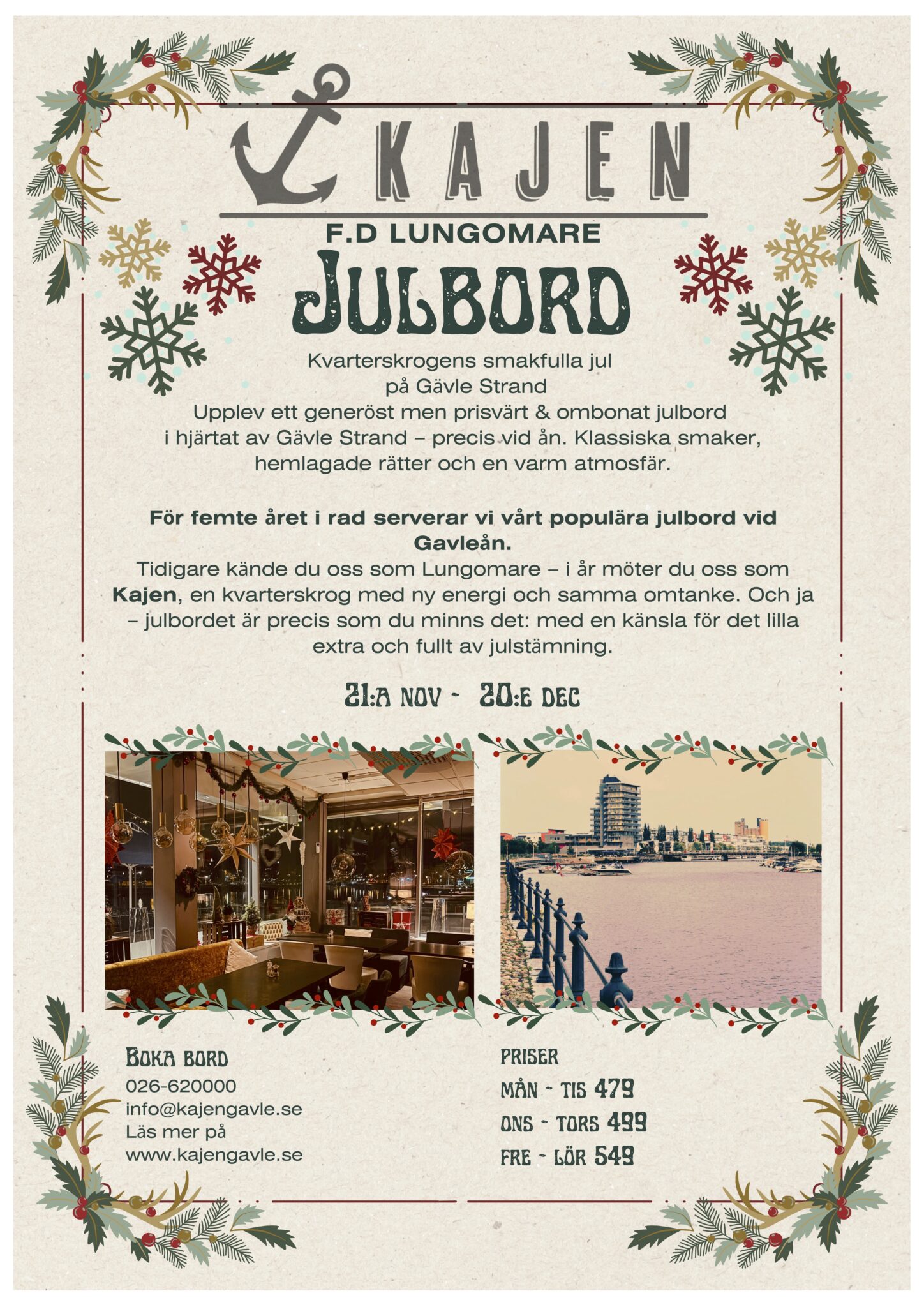 Julbord 2025 – Kajen Gävle
